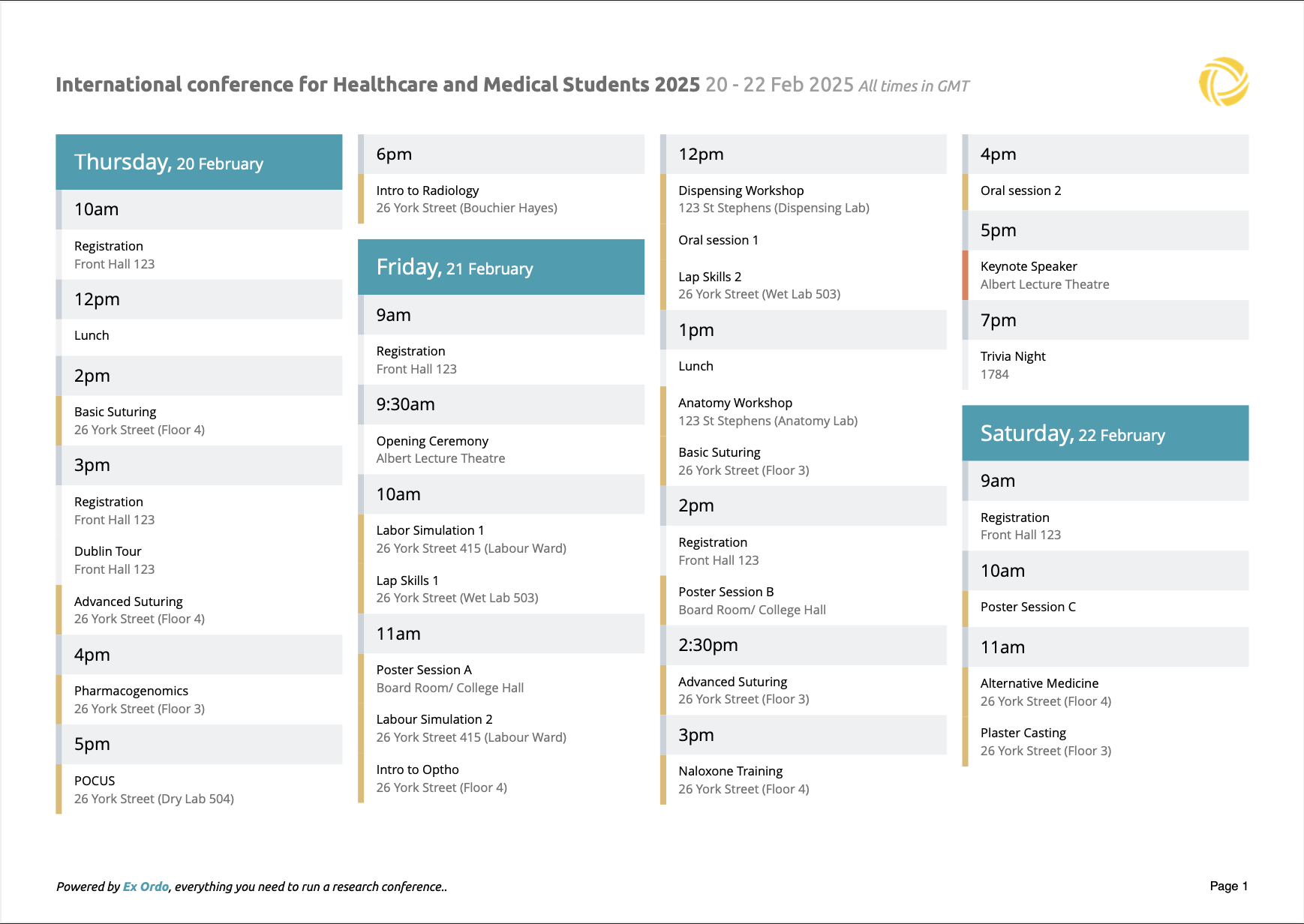 Conference Schedule — ICHAMS